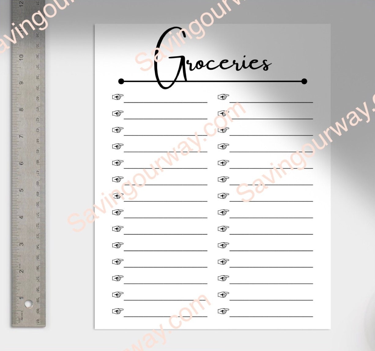Couponing Shopping Chart & Grocery List - Etsy