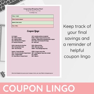 Couponing Shopping Chart & Grocery List - Etsy