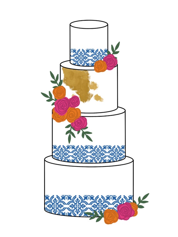 Wedding Cake Drawing Template