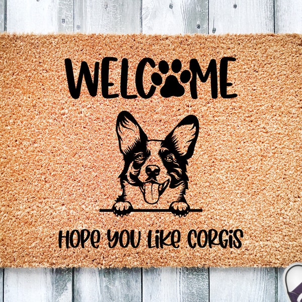 Door Mat Corgi - Etsy