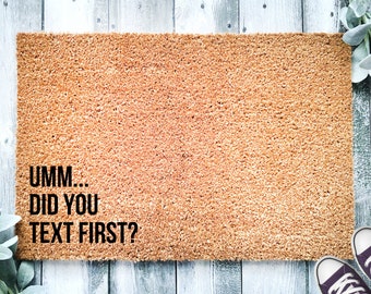 Did You Call First V2 Funny Doormat Go Away Welcome Mat - Etsy