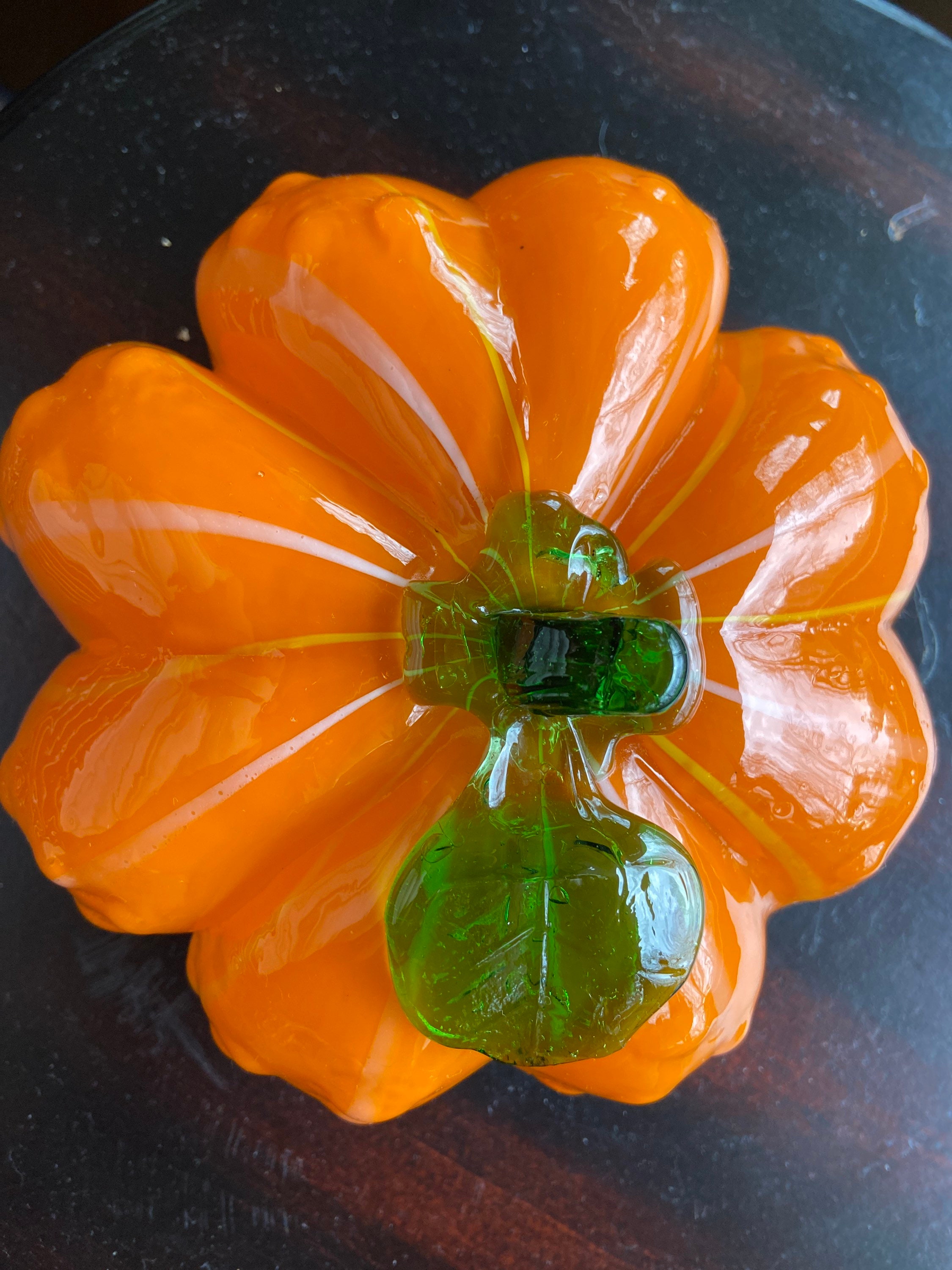 Murano Style Glass Pumpkin - Etsy