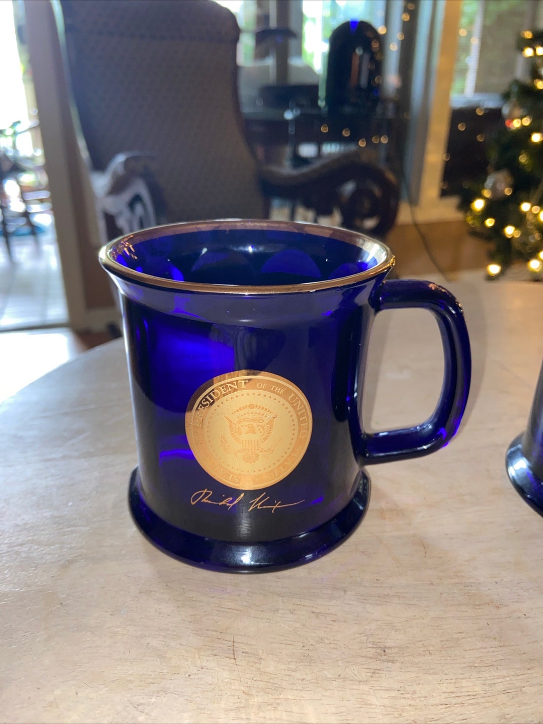 President Richard Nixon Signature Cobalt Blue Coffee Cup - Etsy