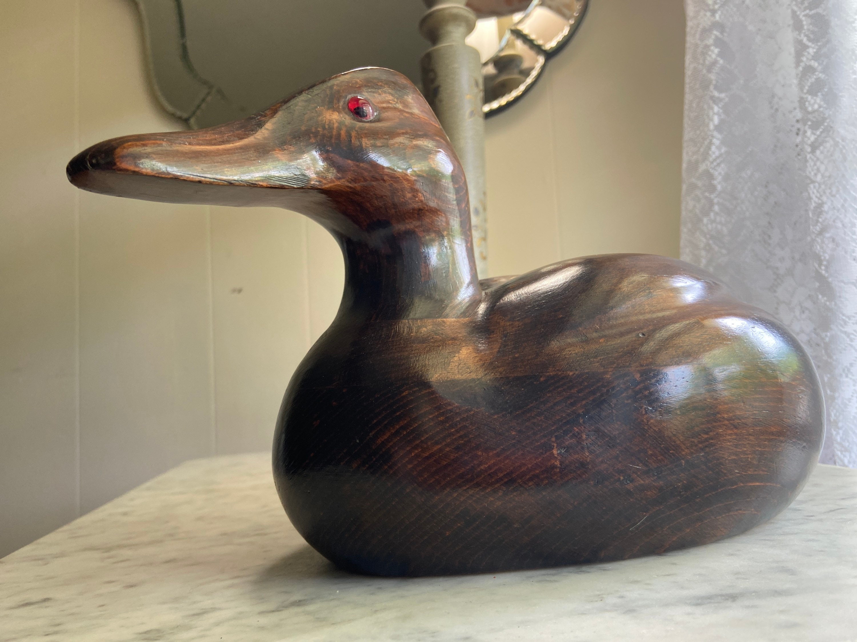 Lifesize Hand Carved Wooden Duck - Etsy