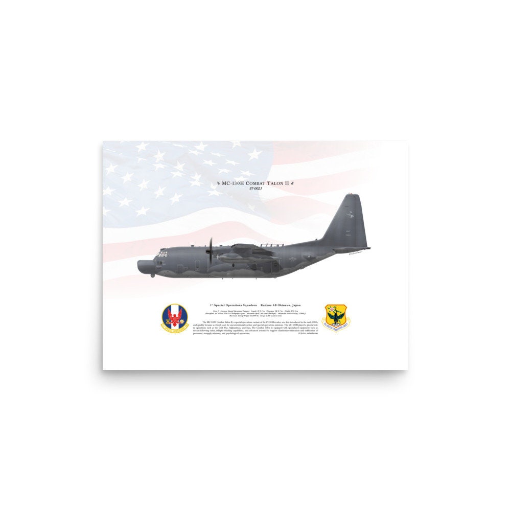 MC-130H Combat Talon II 87-0023 1SOS Kadena | Side View | Air Force ...