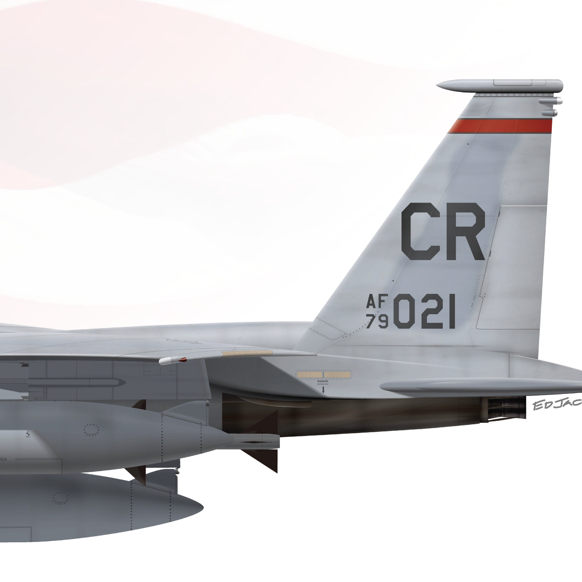 F-15C Eagle 79-0021 Desert Storm 525TFS | Side View | Air Force USAF ...