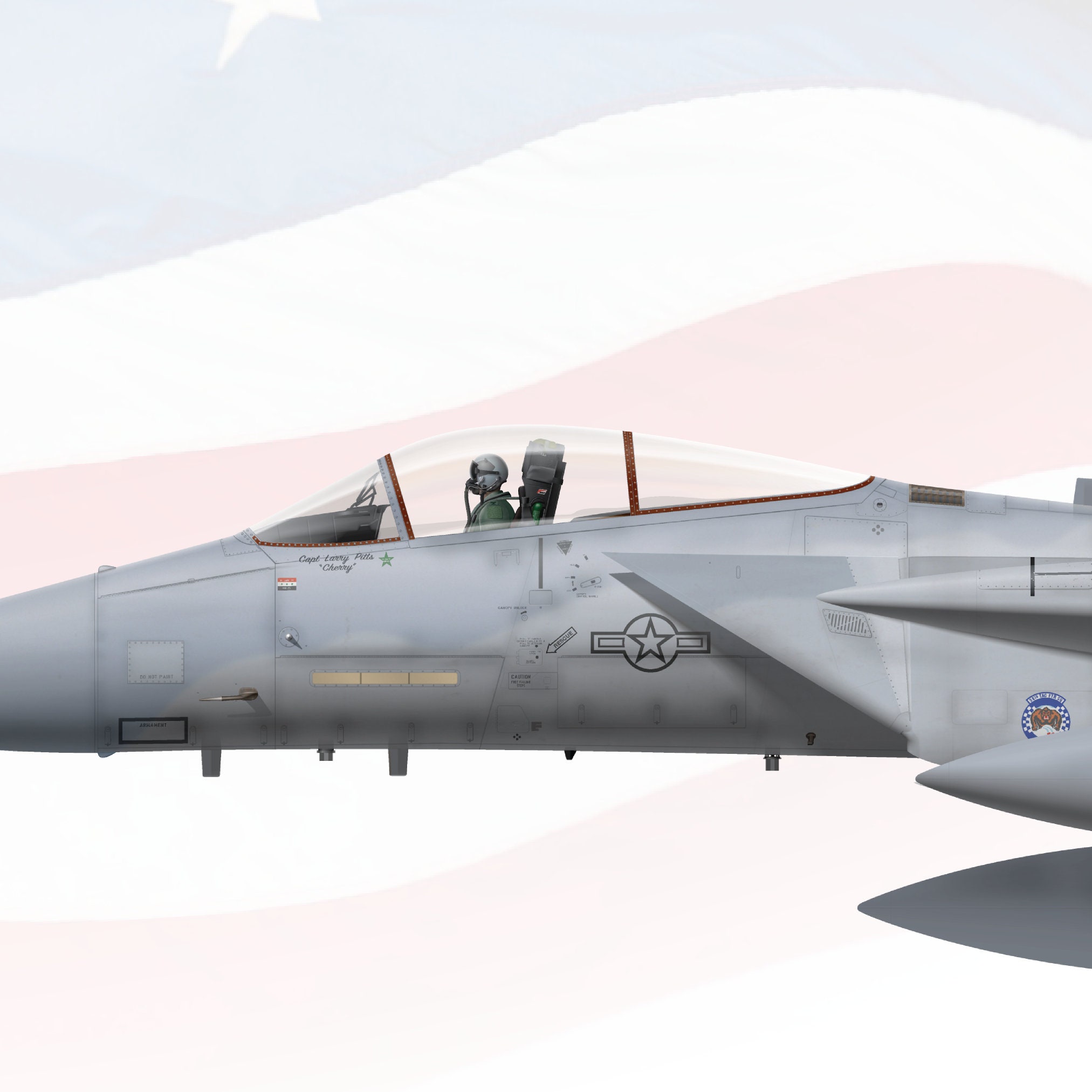 F-15C Eagle 85-0099 Desert Storm 58TFS | Side View | Air Force USAF ...