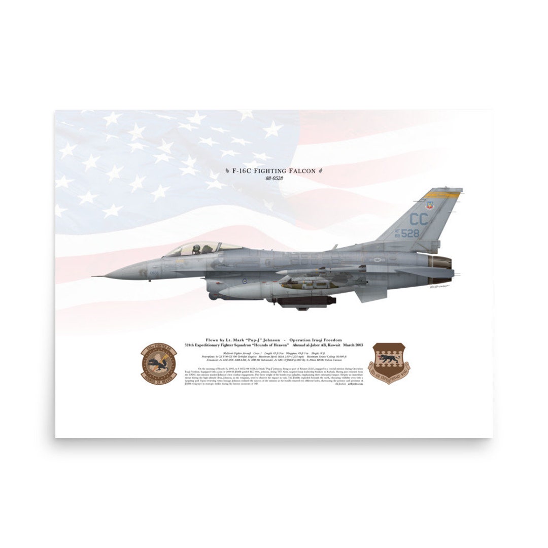 F-16C Fighting Falcon 88-0528 Operation Iraqi Freedom 524EFS | Side ...