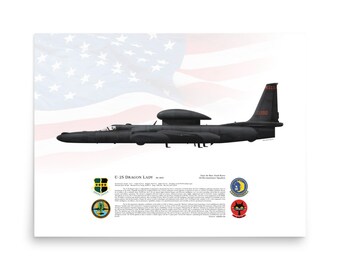 U-2S Dragon Lady 80-1076 1RS | Side View | Air Force USAF Fighter Jet ...