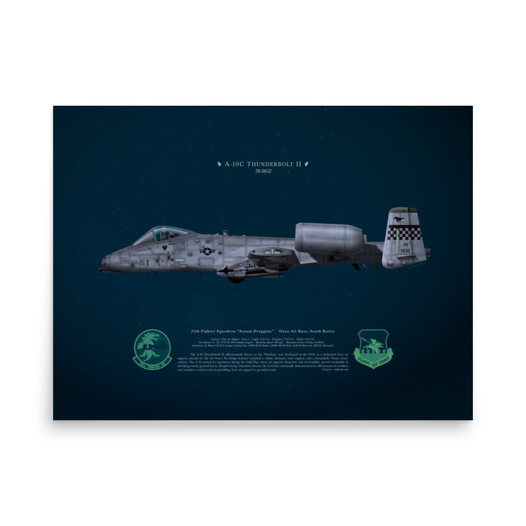 Nightmode A-10C Thunderbolt II 78-0632 25FS Osan Korea | Side View ...