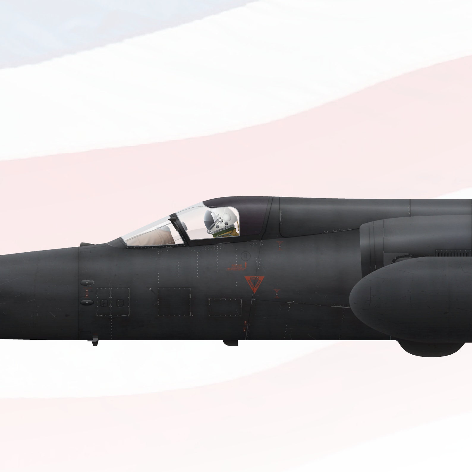 U-2S Dragon Lady 80-1076 1RS | Side View | Air Force USAF Fighter Jet ...