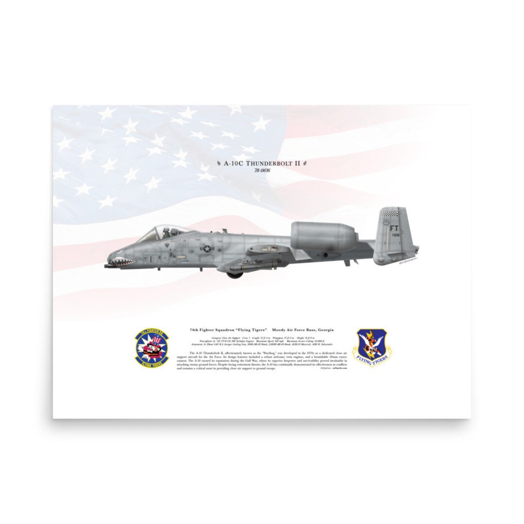 A-10C Thunderbolt II 78-0616 74FS FT Moody | Side View | Air Force USAF ...
