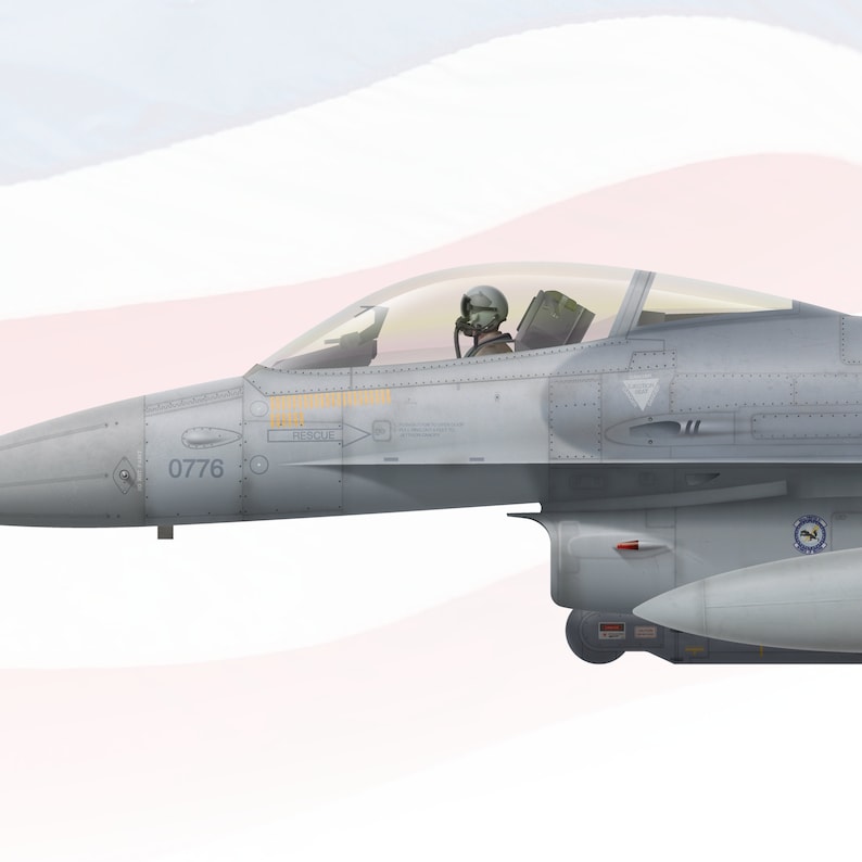 F-16C Fighting Falcon 90-0776 Operation Iraqi Freedom 524EFS | Side ...