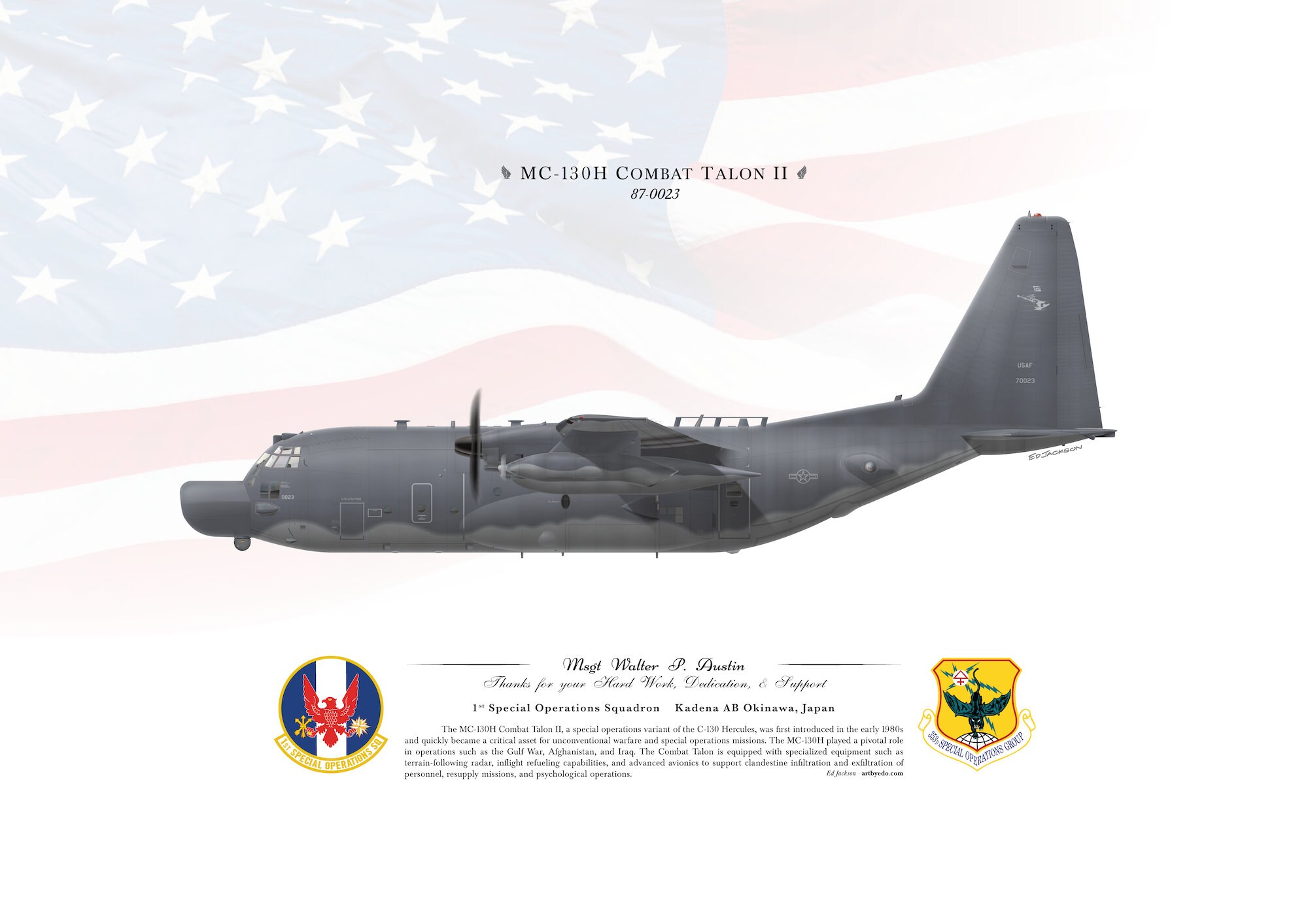 Custom Personalized Military Aircraft Poster Print | Side View ...