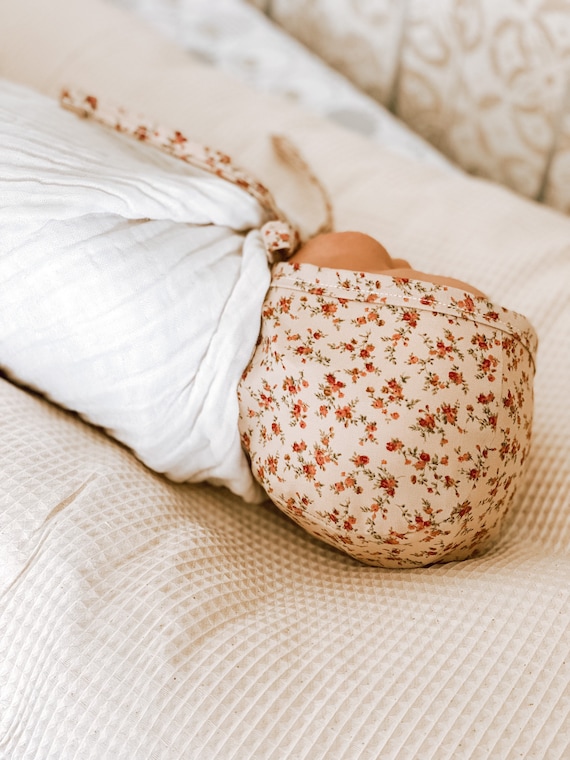 Baby Girl Bonnet Linen Rose Bonnet Baby Hat | Etsy