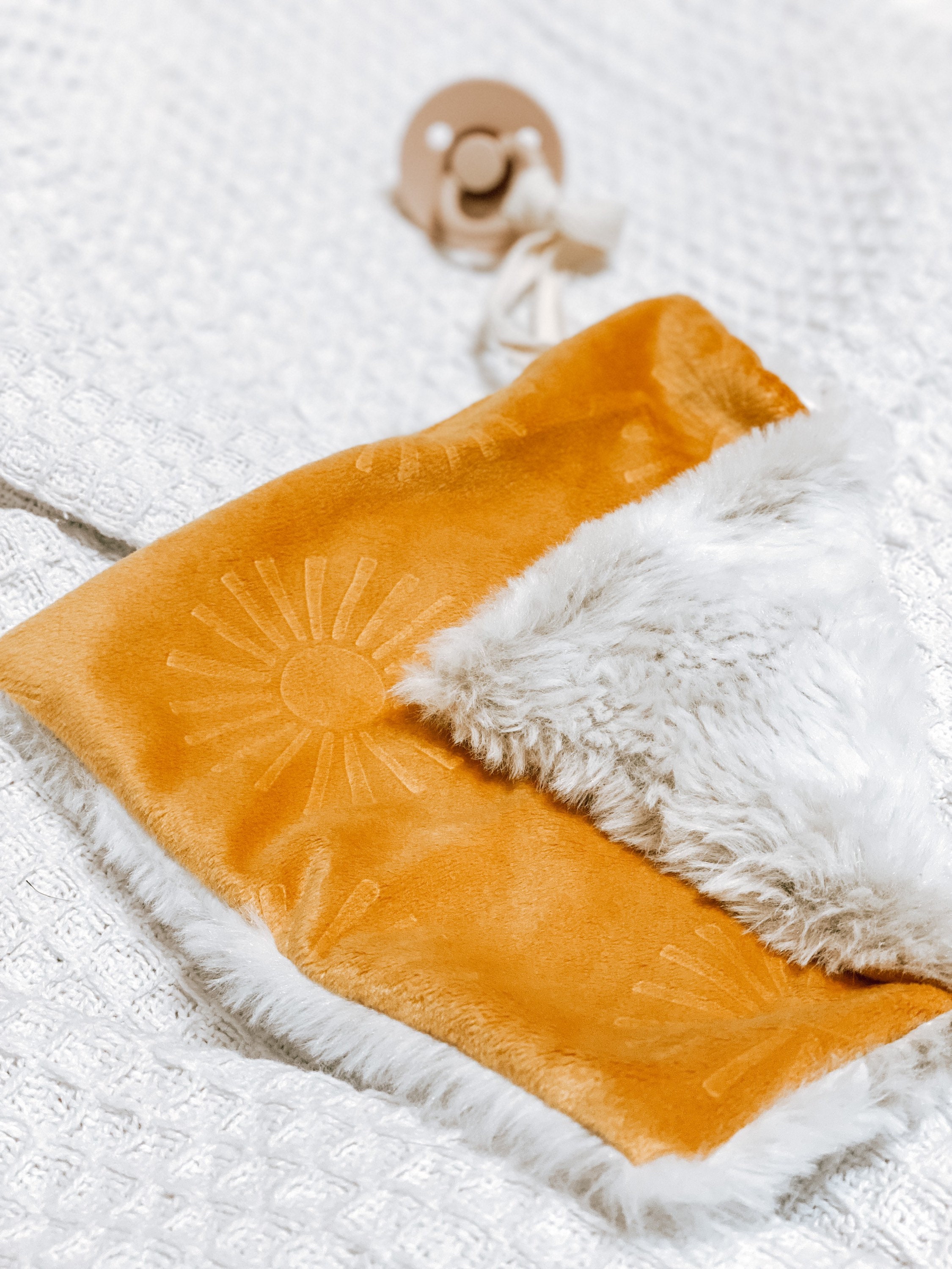 Sun Boho Minky Faux Fur Pacifier Lovey Binky Holder Fur Baby - Etsy