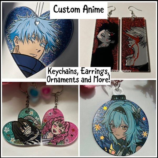 Anime Keychain - Etsy