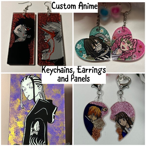 Anime Keychain - Etsy
