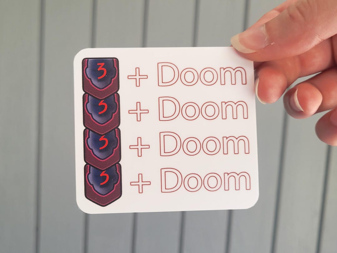 Doom FFXIV Sticker - Final Fantasy 14 Funny Decal (semi-gloss Removable ...