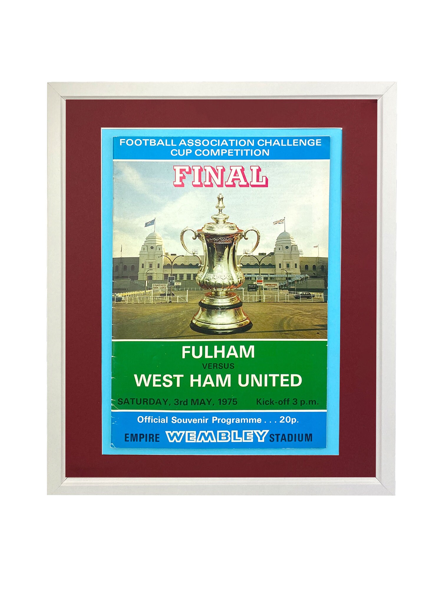 1975 FA Cup Final Framed Programme - Etsy UK