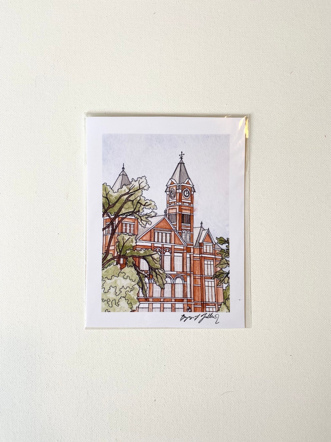 Samford Hall Watercolor Prints, 5x7” and 8x11.5” Size Options - Etsy