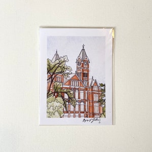 Samford Hall Watercolor Prints, 5x7” and 8x11.5” Size Options - Etsy