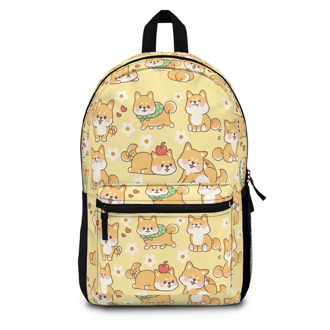 Kawaii Shiba Inu Backpack: Waterproof School Bag With Tablet ...