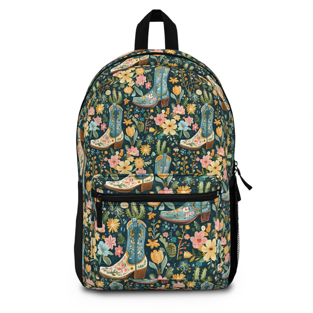 Cowboy Boots Western Cow Girl Lovers Backpack for School, With Tablet ...