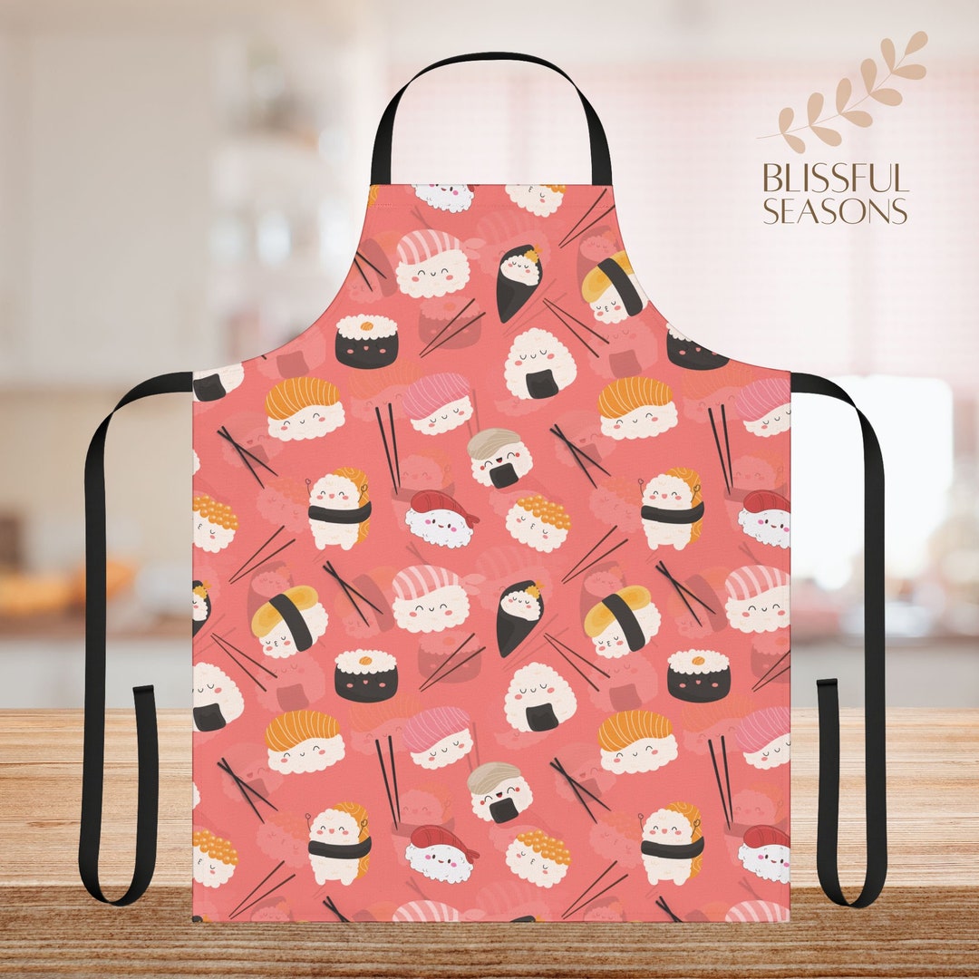 Kawaii Chef Apron With Tie Back Closure for Sushi Japanese Gift Item ...