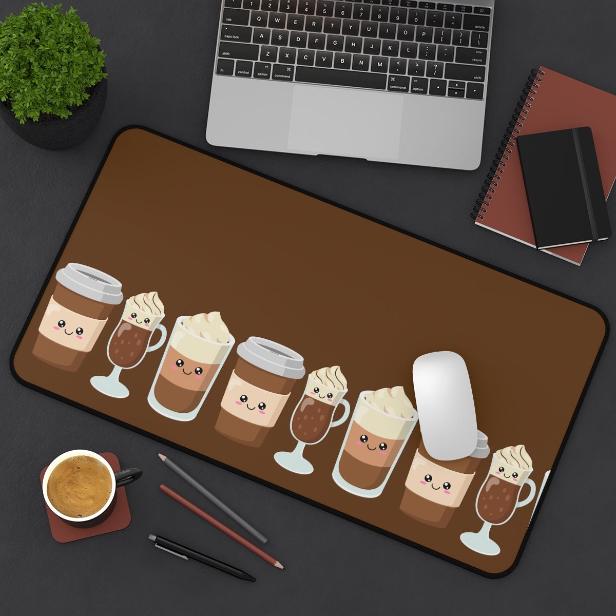 Kawaii Cute Iced Coffee Large Mousepad Extra Large Gaming - Etsy