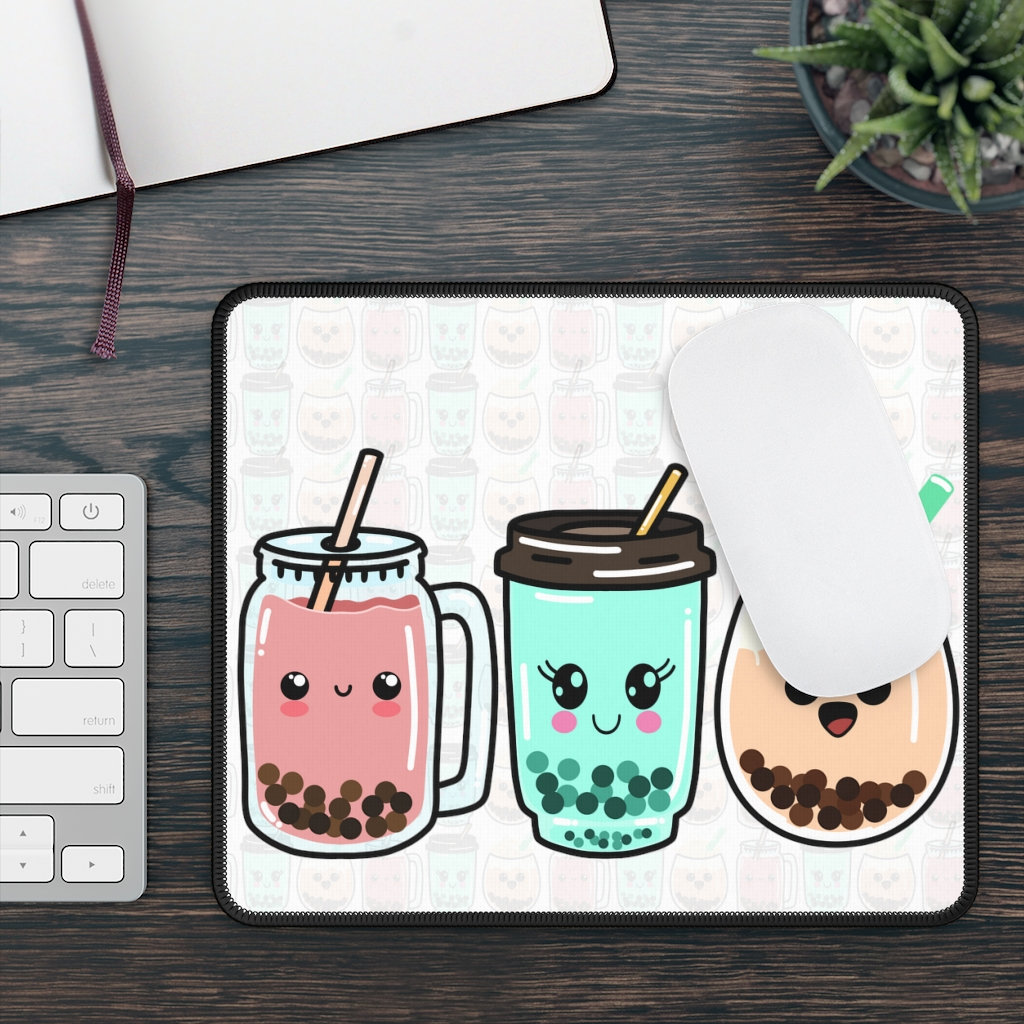 BOBA Mousepad, Office Desk Laptop Ergonomic Mousepad, Kawaii Mouse Pad ...