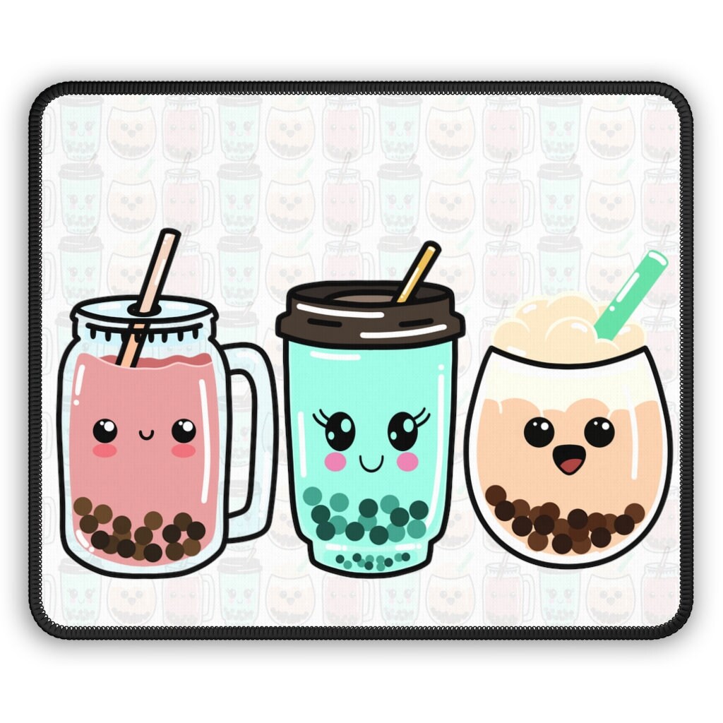 BOBA Mousepad, Office Desk Laptop Ergonomic Mousepad, Kawaii Mouse Pad ...