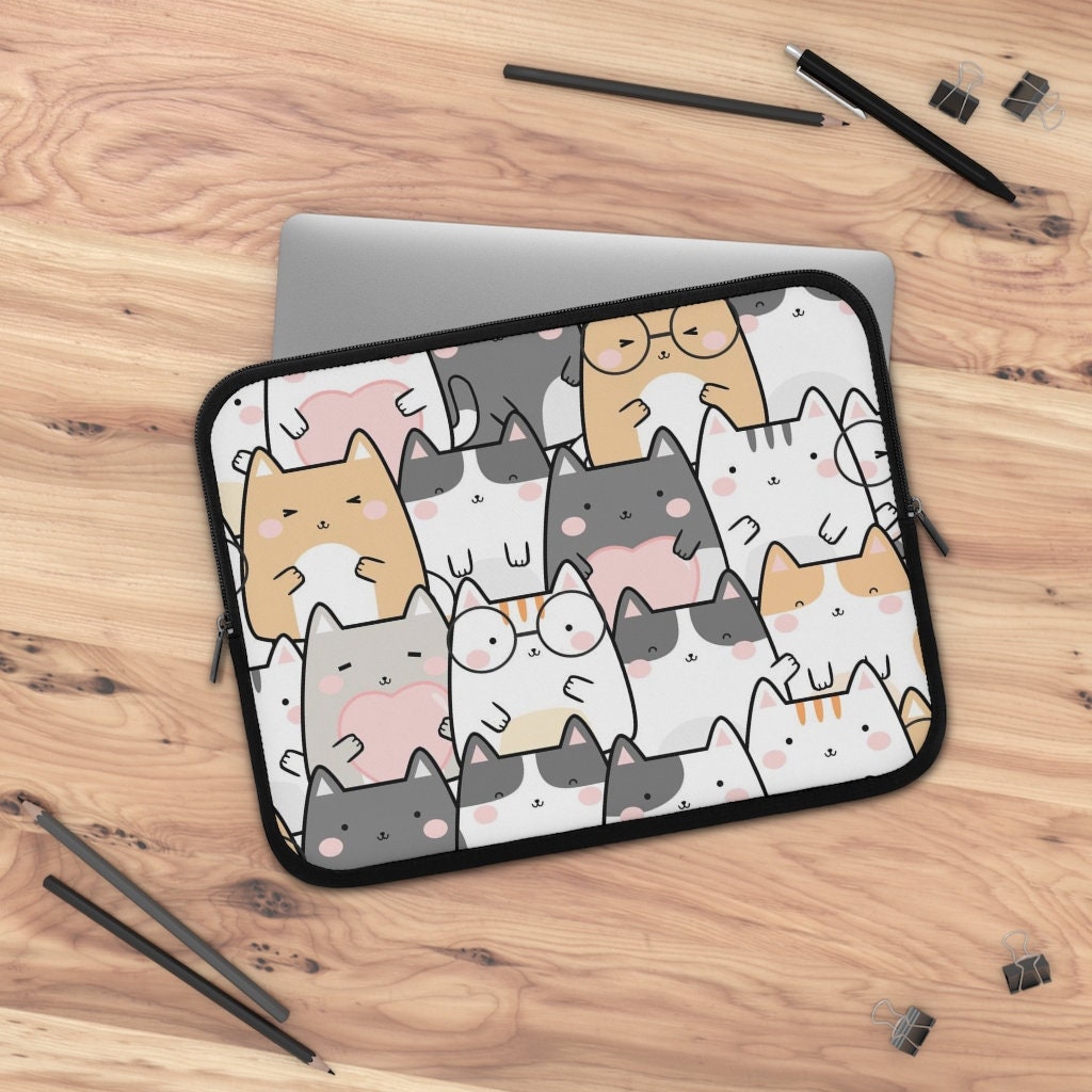 Cute Kawaii Kitty Laptop Sleeve Birthday Gift for Your - Etsy