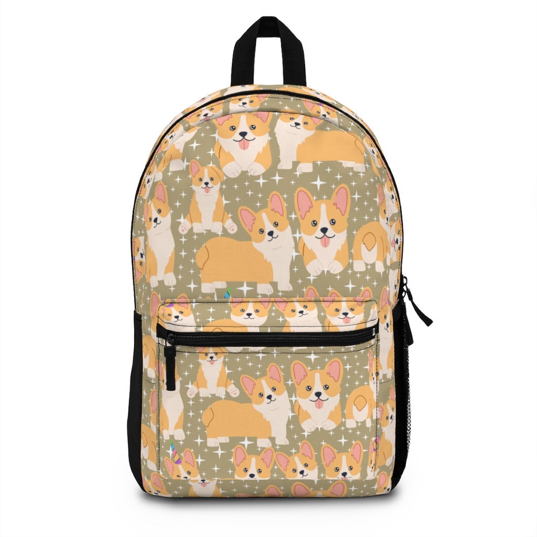 Kawaii Corgi Lovers Backpack for School, With Tablet Compartment Inside ...