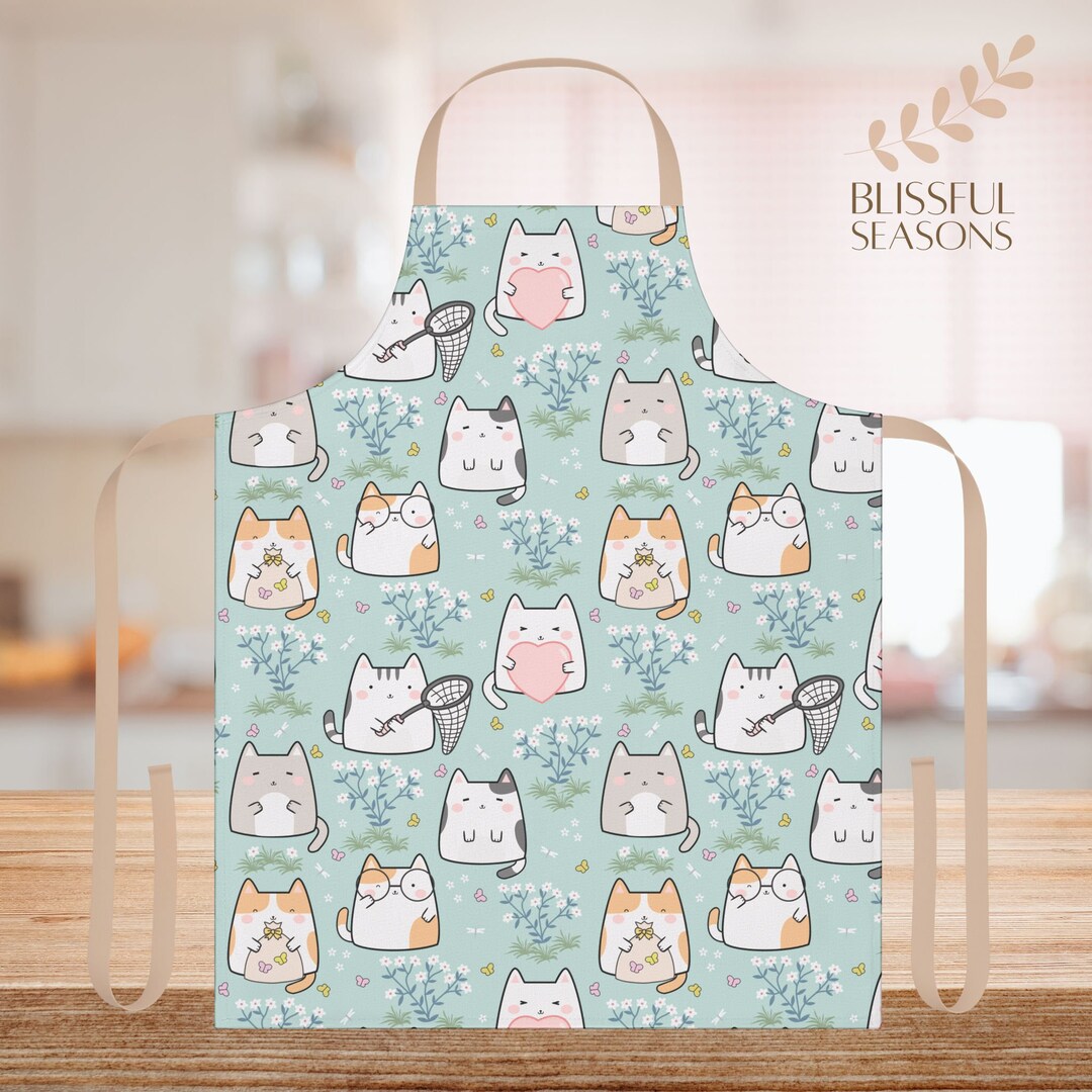 Kawaii Cat Chef Apron: Fur Mama Gift - Etsy