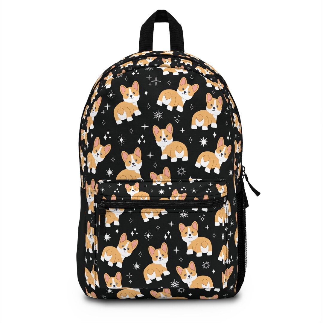 Kawaii Corgi Lovers Backpack for School With Tablet Compartment Inside ...