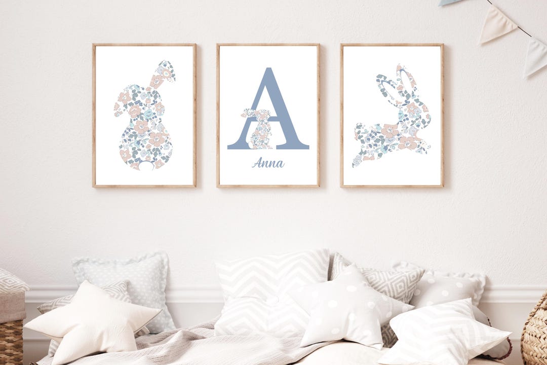 Personalized Posters for Baby & Child Room Decoration Liberty Rabbits ...