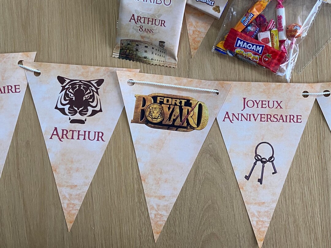 Personalized Pennant Garland Birthday and Party Fort Boyard Theme - Etsy