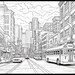 50 Street Scenes Colouring Pages for Adults Urban City Streets With ...