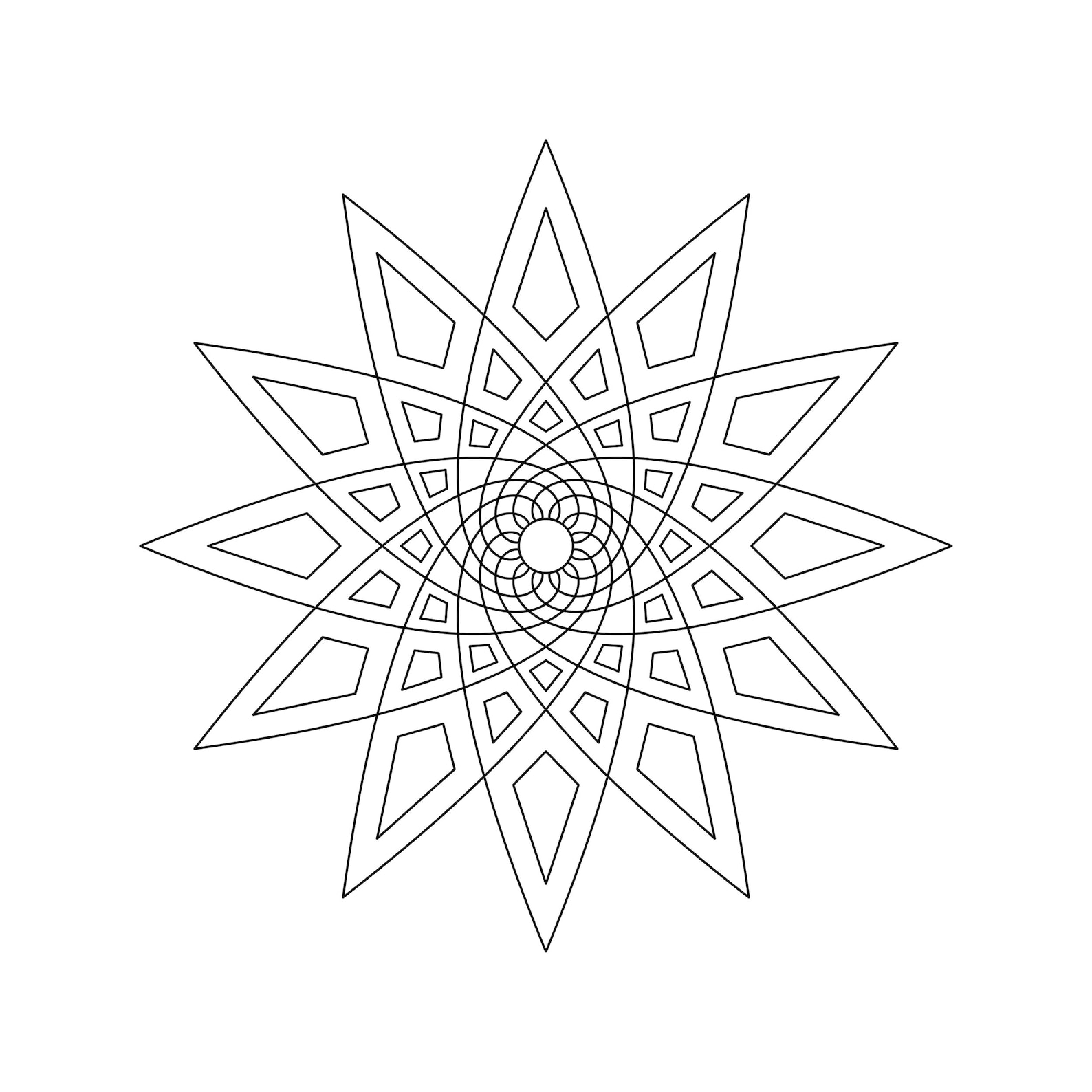 35 Mandala Colouring Pages for Adults - Abstract Geometric Coloring ...