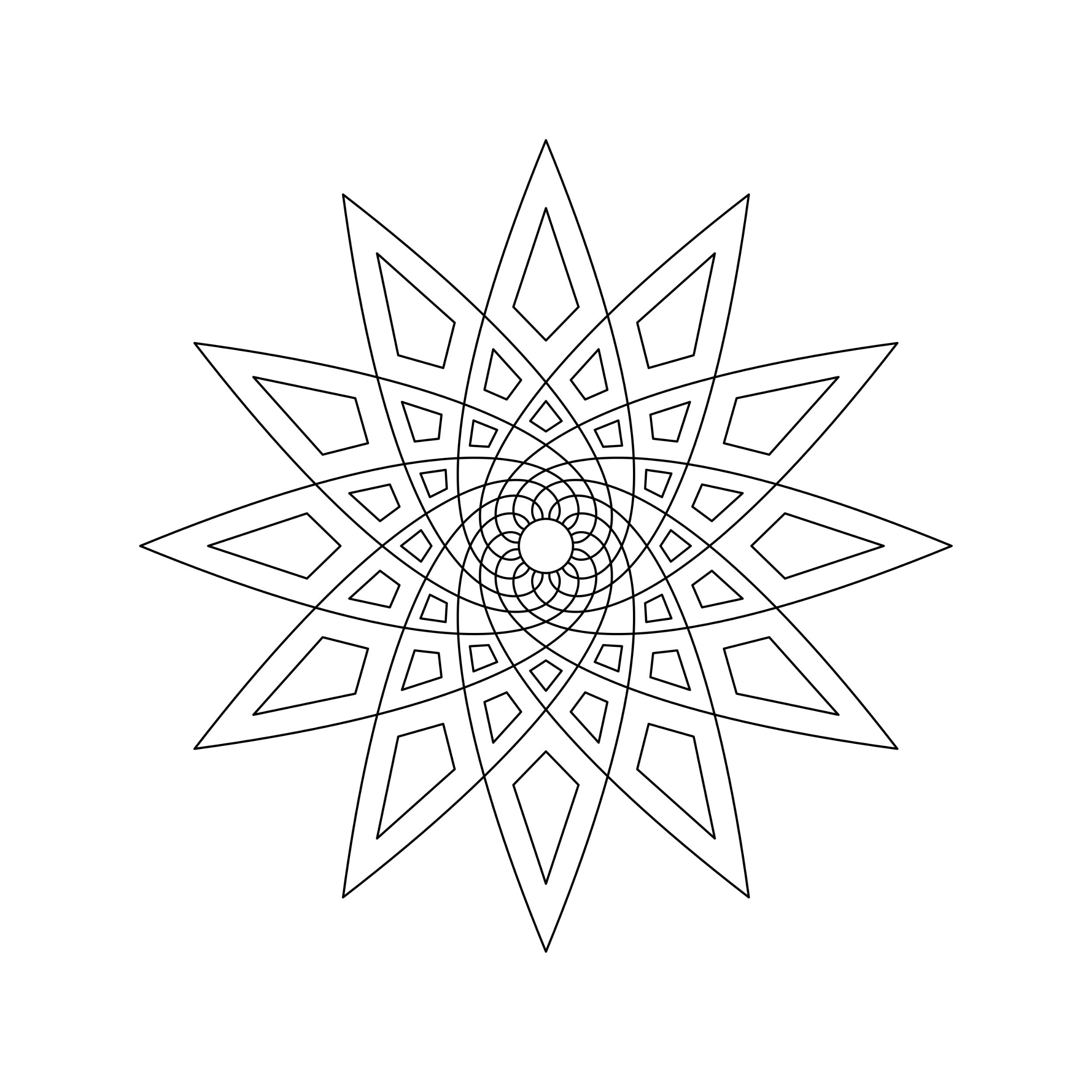 35 Mandala Colouring Pages for Adults - Abstract Geometric Coloring ...