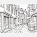 50 Street Scenes Colouring Pages for Adults Urban City Streets With ...