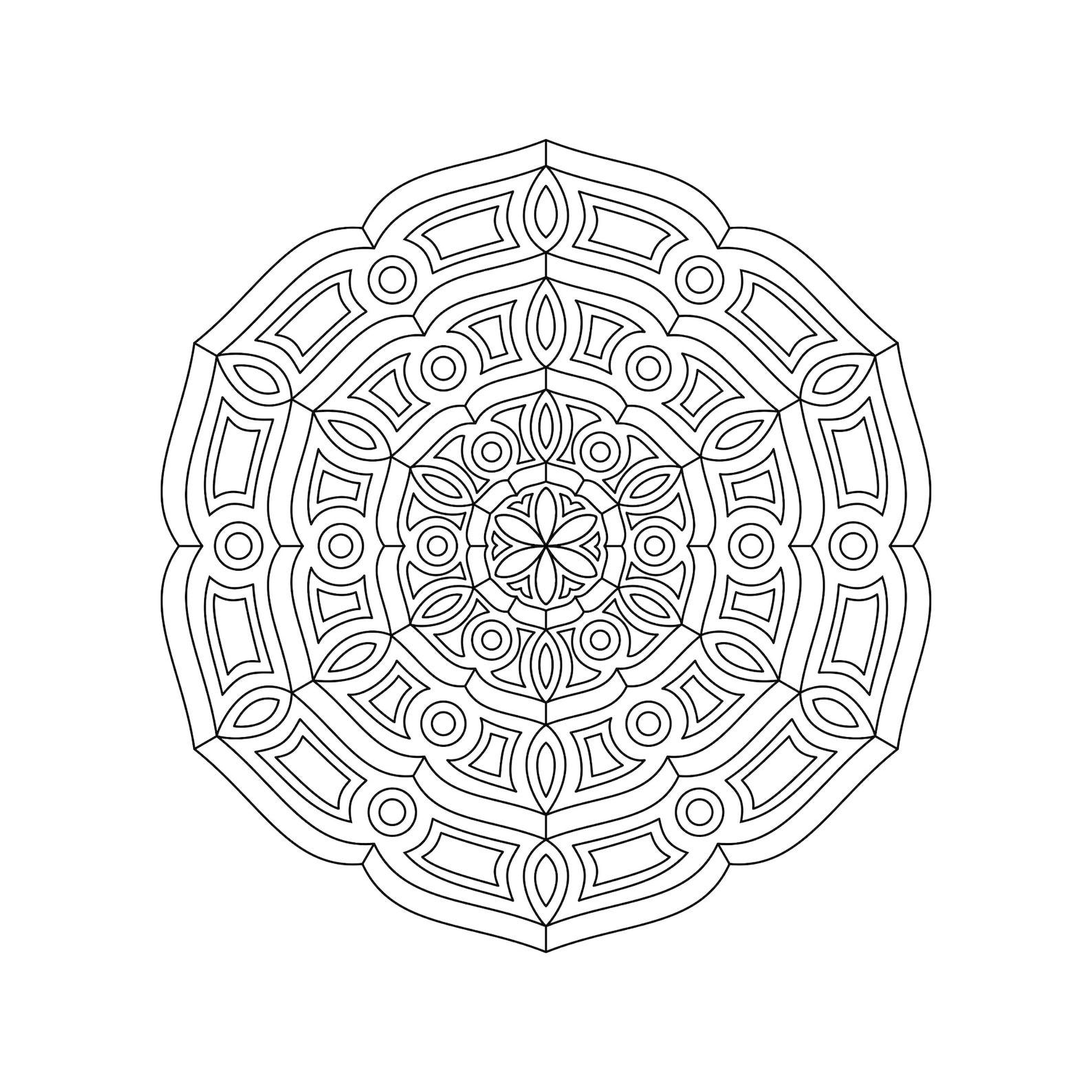 35 Mandala Colouring Pages for Adults - Abstract Geometric Coloring ...