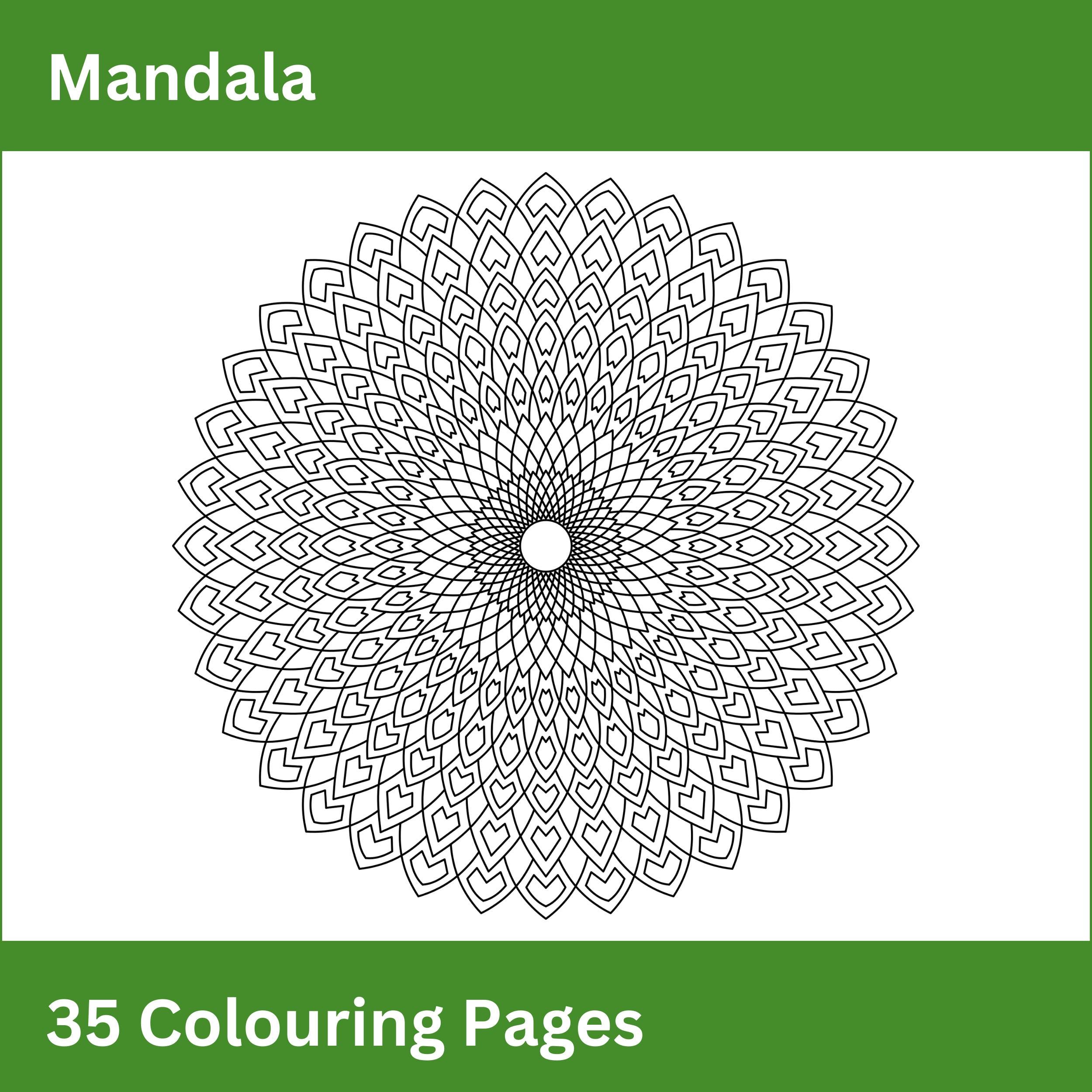 35 Mandala Colouring Pages for Adults - Abstract Geometric Coloring ...