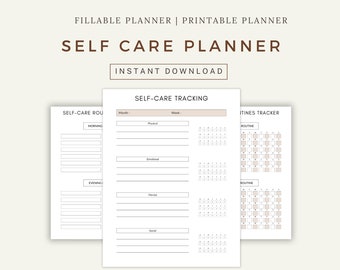 Self-care Planner Printable Self-love Journal Mental Health Worksheet ...