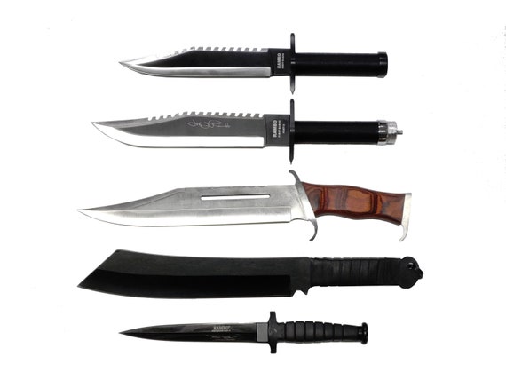 Rambo Knives Set of 5 Collection Set 2 Options - Etsy
