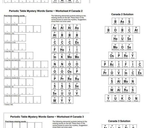Periodic Table of Elements Word Game in a Tray | Laser Cut Educational ...