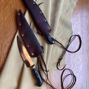 Belduque Knife and Leather Sheath - Etsy