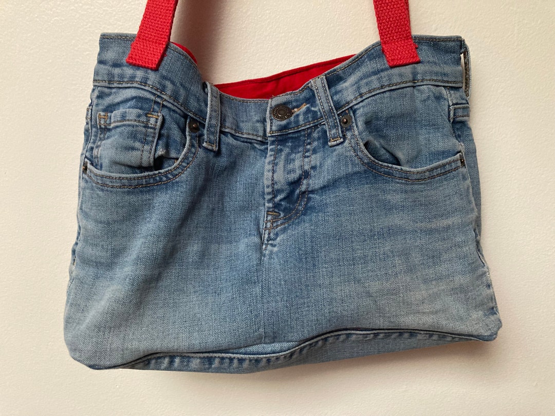 Blue Jean Tote Bag - Etsy