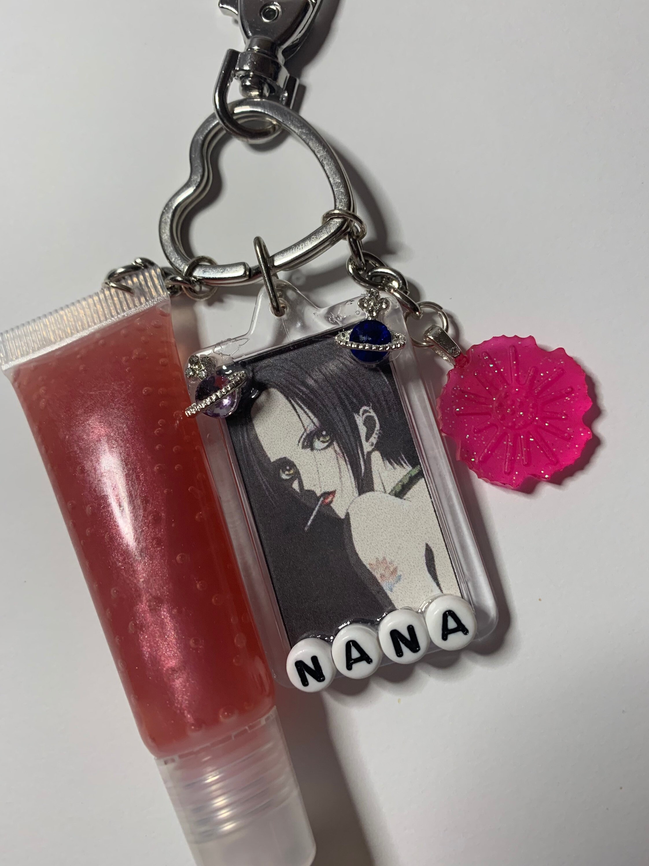 Nana Inspired Keychain With Lipgloss - Etsy